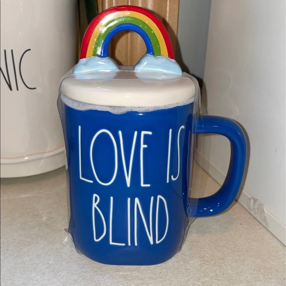 Rae Dunn | Dining | Rae Dunn Love Is Blind Mug And Top | Poshmark